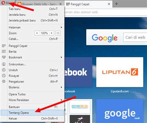 cara update browser opera di laptop pc