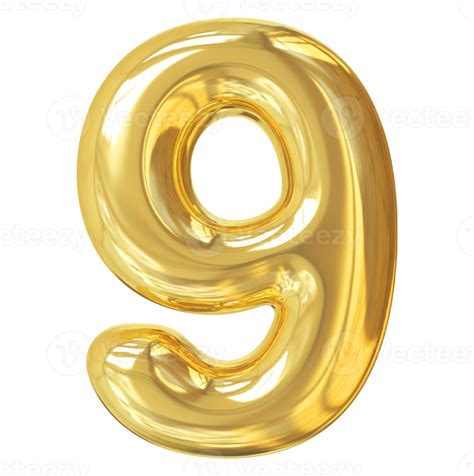 Golden Number 9 11287999 Png