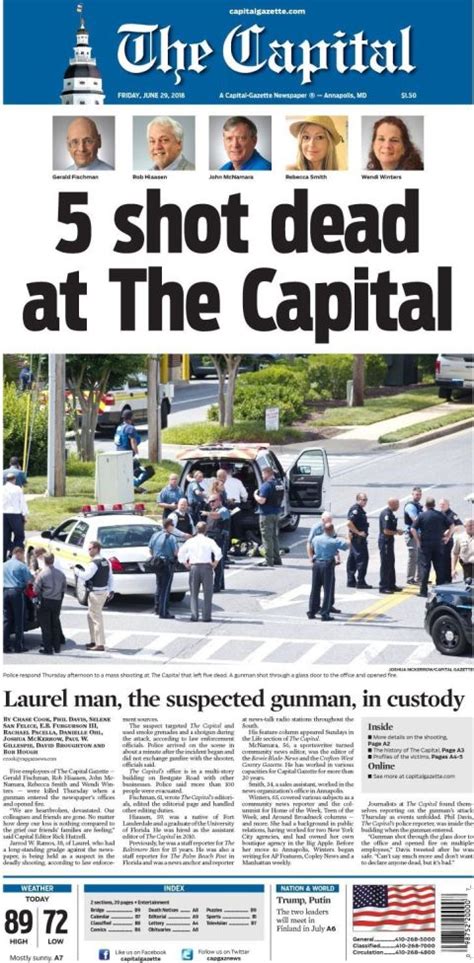 Live Updates Deadly Shooting At Maryland Newspaper Cnn