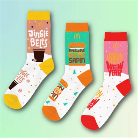 Mcdonalds Xmas Socks Chaussettes De Noël Mcdo 2023