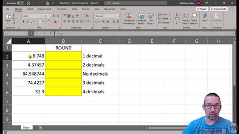 level 1 excel lesson 8 rounding with cell formatting youtube