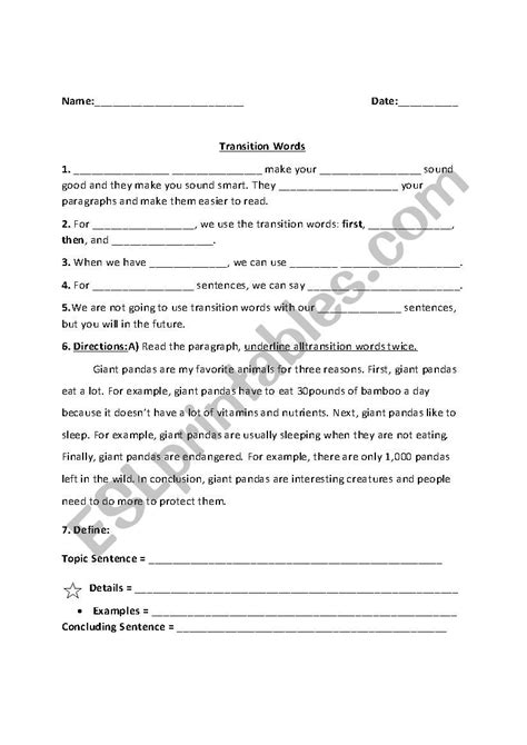 introduction to paragraph writing using sequencing words