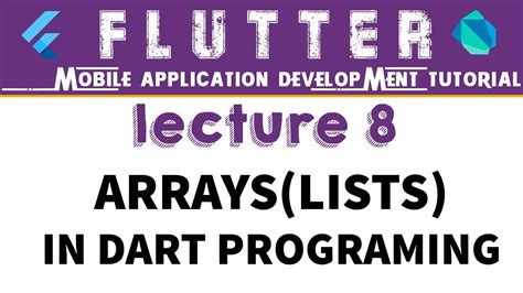 dart programming tutorial lists lec 8 urdu hindi tutorial youtube