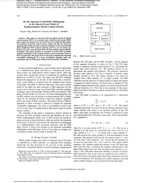 pdf on the supremal controllable sublanguage in the discrete event