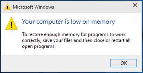 Cómo Reparar El Error Tu Computadora Tiene Poca Memoria En Windows 10