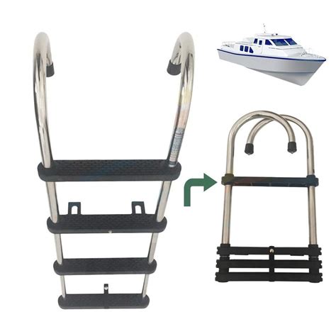 Buy Boat Ladder Boat Stainless Steel Rear Entry Pontoon Boat Ladder