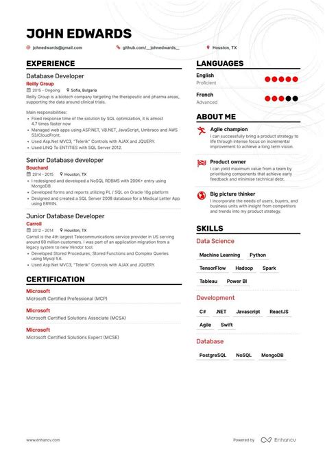 top mongodb resume examples and samples for 2020