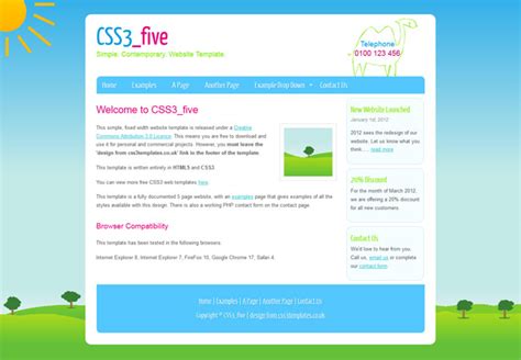 simple free html5 css3 template templates perfect
