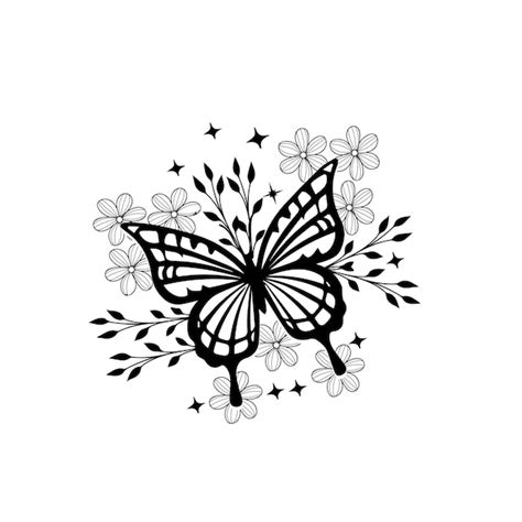Premium Vector Monarch Butterfly Silhouette Side View Vector