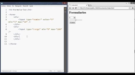 tutorial de formularios html tipos adicionales de input youtube