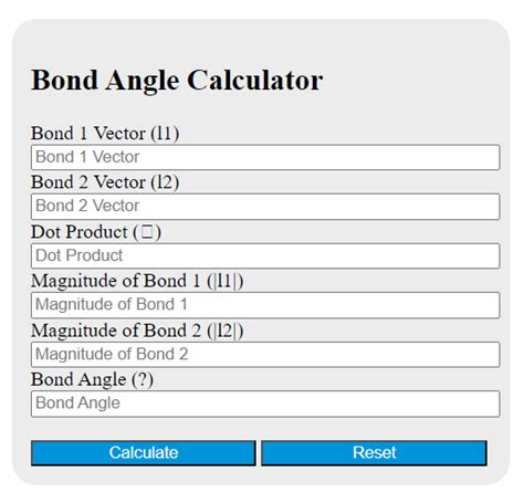 Bond Angle Calculator Calculator Academy