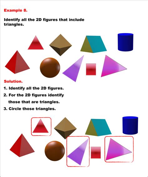 Math Example Geometric Shapes Identifying 2d 3d Shapes Example 8