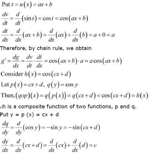 Differentiate The Functions With Respect To X Sin Ax B Cos Cx D
