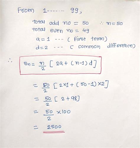 what is the sum of 1 3 5 7 9 11 13 15 17 19 21 23 25 27 29 31 … 95 97