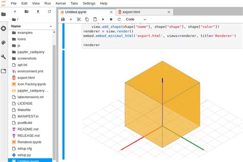 python embed widgets with jupyter cadquery threejs