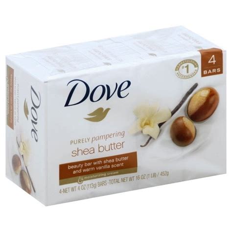 Pack Of 3 Dove Purely Pampering Shea Butter Beauty Bar 4 Oz 2 Bar