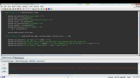 java tutorial 1 making a madlib part 2 youtube