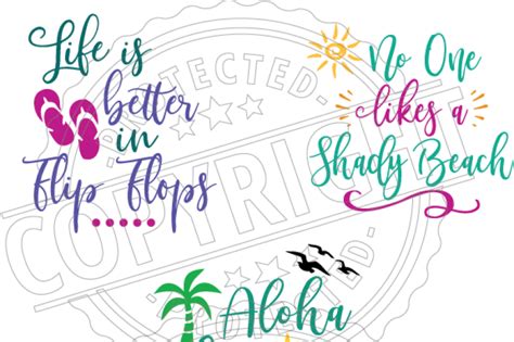 Beach Svg Bundle Summer Monogram Frame Svg Dxf Eps Jp