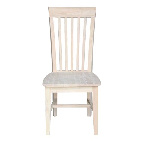 International Concepts Unfinished Wood Mission Dining Chair Set Of 2