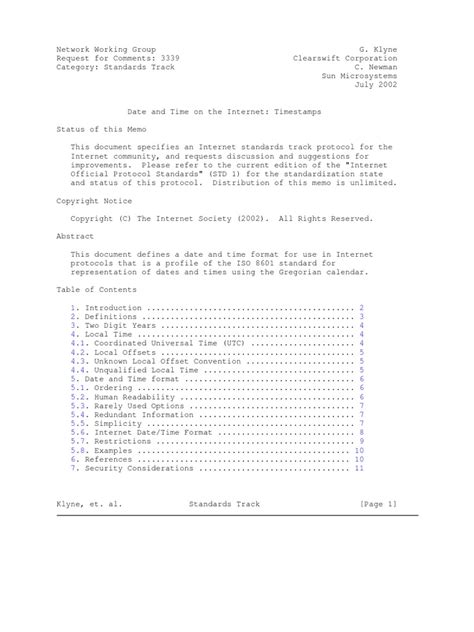 rfc 3339 communications protocols computing