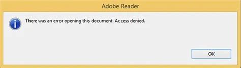 adobe reader ไม่สามารถเปิดไฟล์ pdf แสดง “error opening access denined”