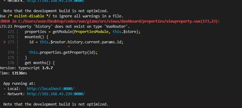 typescript property history does not exist on type vuerouter in