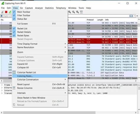 What Is Packet Colourization In Wireshark Geeksforgeeks