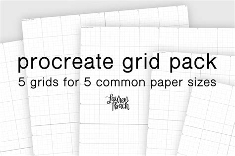 procreate grid pack ~ other design software add ons ~ creative market
