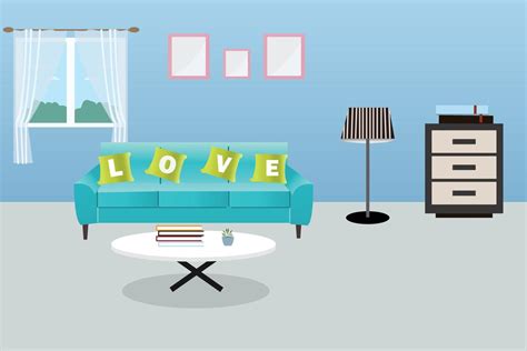 A Living Room Interior Vector Illustration 21691994 Vector Art At Vecteezy