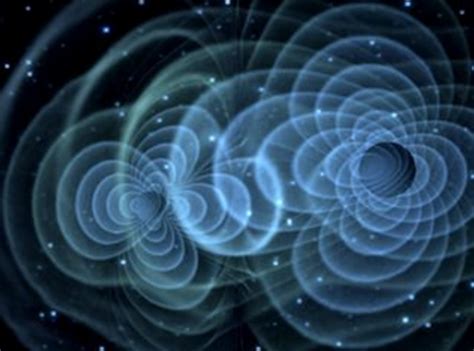 An Artists Impression Of Gravitational Waves In Reality A Single