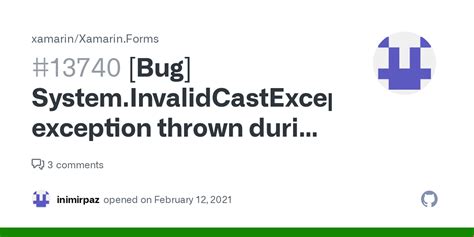 [bug] systemvalidcastexception exception thrown during assembly