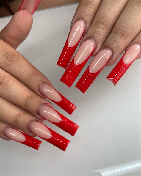 Acrylic Red Coffin Nails Designs Atelier Yuwa Ciao Jp