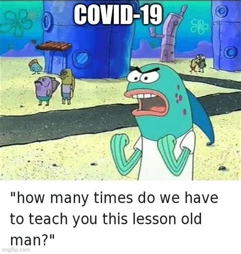 Spongebob Lesson Old Man Kick My Butt Imgflip