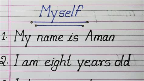 Ten Line On About Myself About Myself Short Essay On Myself In