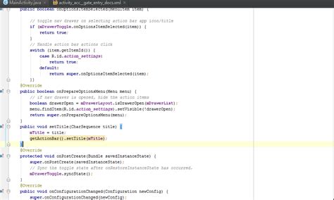 java how to make my actionbar toggle button to work in
