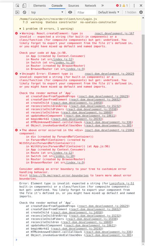 bug react table element type is invalid expected a