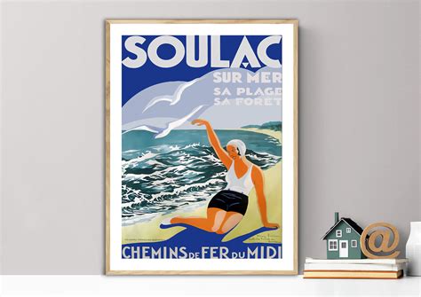 Buy Soulac Sur Mer France Vintage Travel Poster Poster Paper Or Online