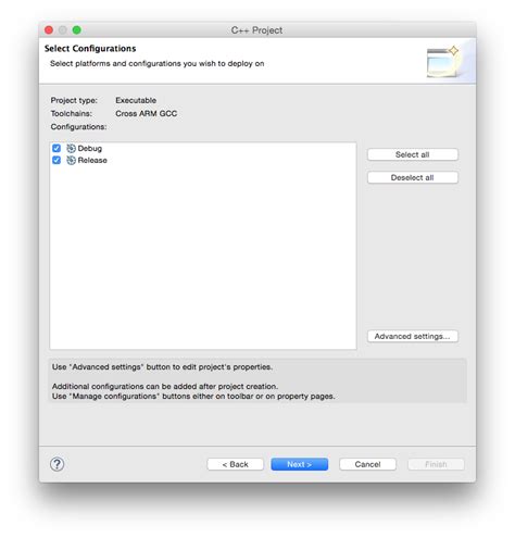 tutorial create a blinky arm test project eclipse