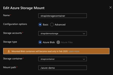 azure app service docker mounted storage show and tell