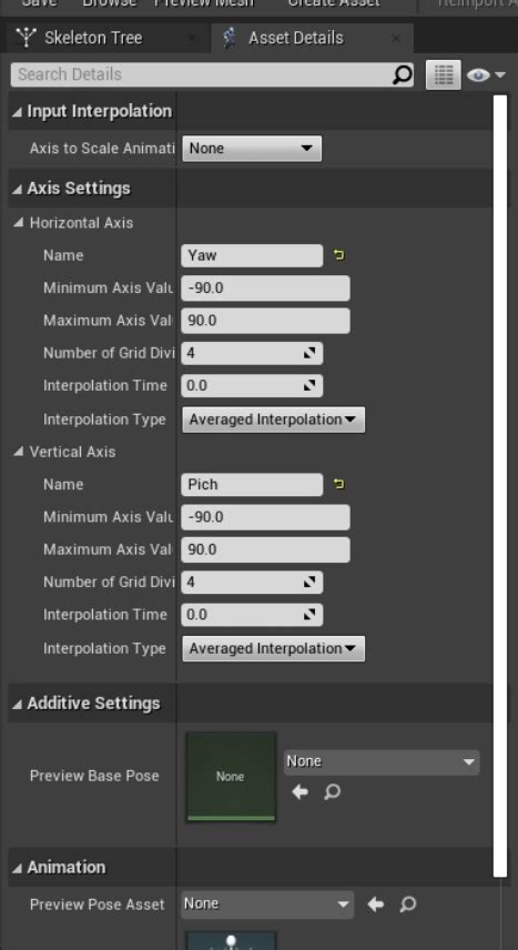 unreal engine aim offset how to setup aim offset in third person player