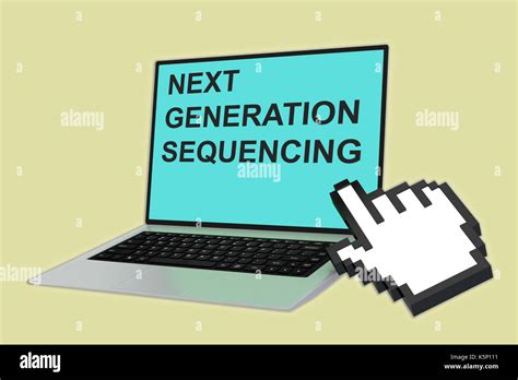 3d Illustration Of Next Generation Sequencing Script With Pointing
