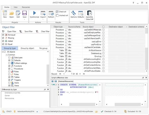 sql server database comparison tool to create a build script