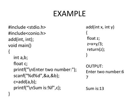 user defined functions in c programmig
