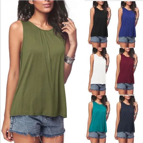 Plus Size Cotton Sleeveless T Shirt Women For Women Loose Fit Summer