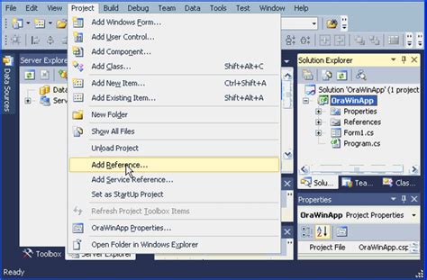 getting started with oracle data provider for vb version