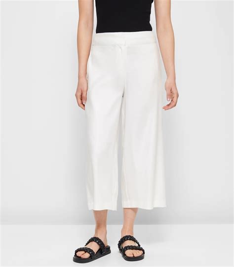 European Linen Blend Elasticated Wide Leg Culottes Preview Target