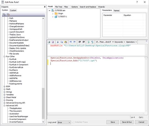 solved calling functions from vba or external rules in local ilogic