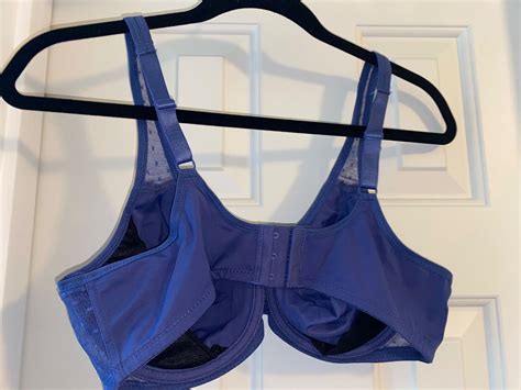 Barely Breezies Microfiber Underwire Bra W Swiss Dot Lace Detail