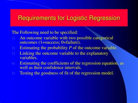 Ppt Logistic Regression And Survival Analysis Powerpoint Presentation