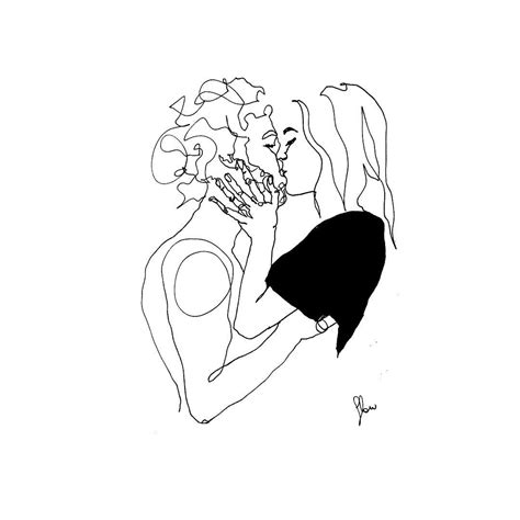 Artist Uses Simple Line Drawings To Capture A Couples Intimate Moments
